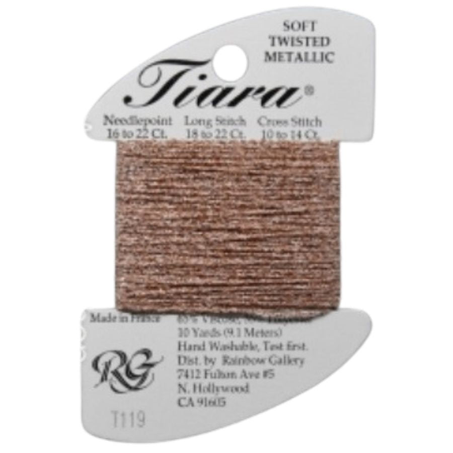T119 Peach - Tiara Metallic Embroidery Thread – The Stitcher's Muse ...