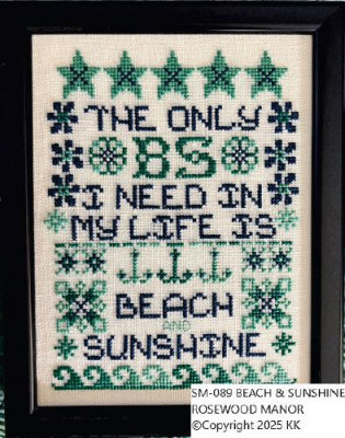 Beach & Sunshine counted cross stitch chart – The Stitcher's Muse Needleart